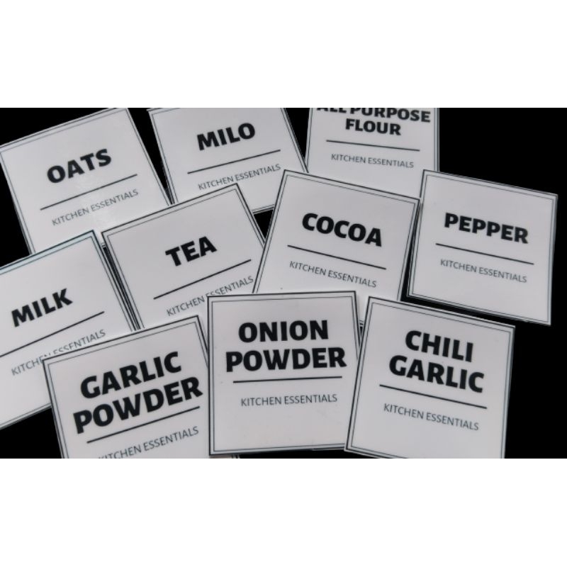 Pantry Label, Bath, Condiments or Costumized | Shopee Philippines