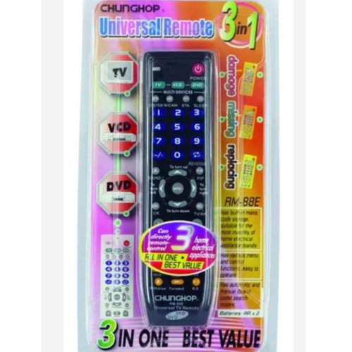 RM88E Universal Remote for TV DVD VCD 3in1 Universal Remote Control ...