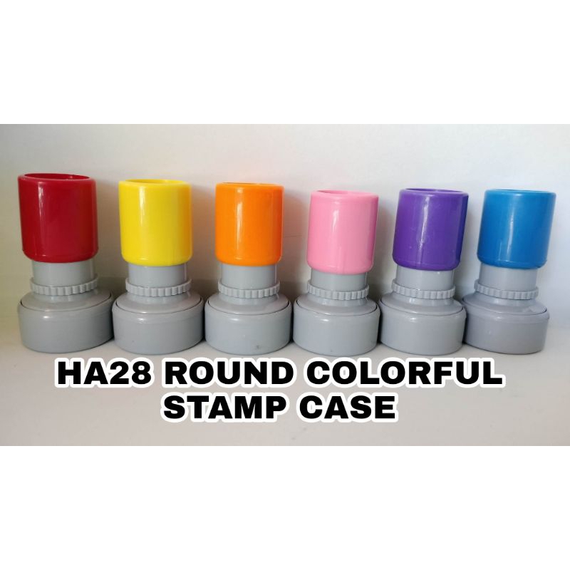 HA28 asst.color round stamp case w/flash foam and top cover NOT ...