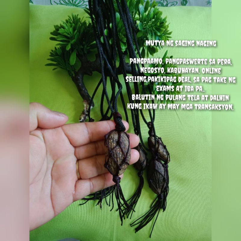 Mutya ng saging baging alog isang piraso lucky charms kwintas | Shopee ...