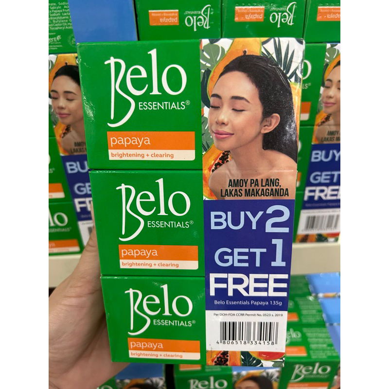 BELO Essentials Bar Papaya Soap 65g/135g [Pack of 3] | Shopee Philippines