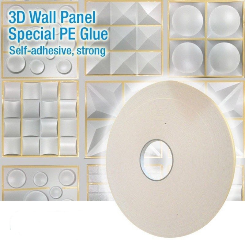JT5 50m /30m 3D wall panel Self-adhesive strong Wall Sticker PE double ...