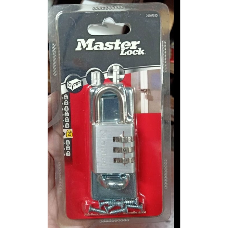 Master Lock Hardened Safety Hasp 3-1/2“ with 3 Digit Combination ...