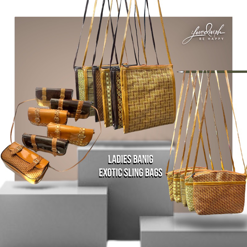 ilovedivi 6pcs Per Pack Ladies Banig Exotic Slim Sling Bags | Shopee ...
