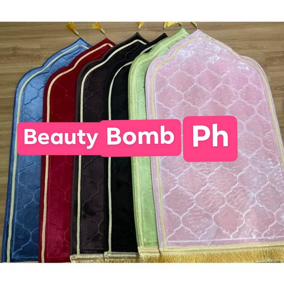 ORIG ELEGANT SAUDI SAJADA MUSLIM PRAYER CARPET MAT SAJJADAH VELVET RUG ...