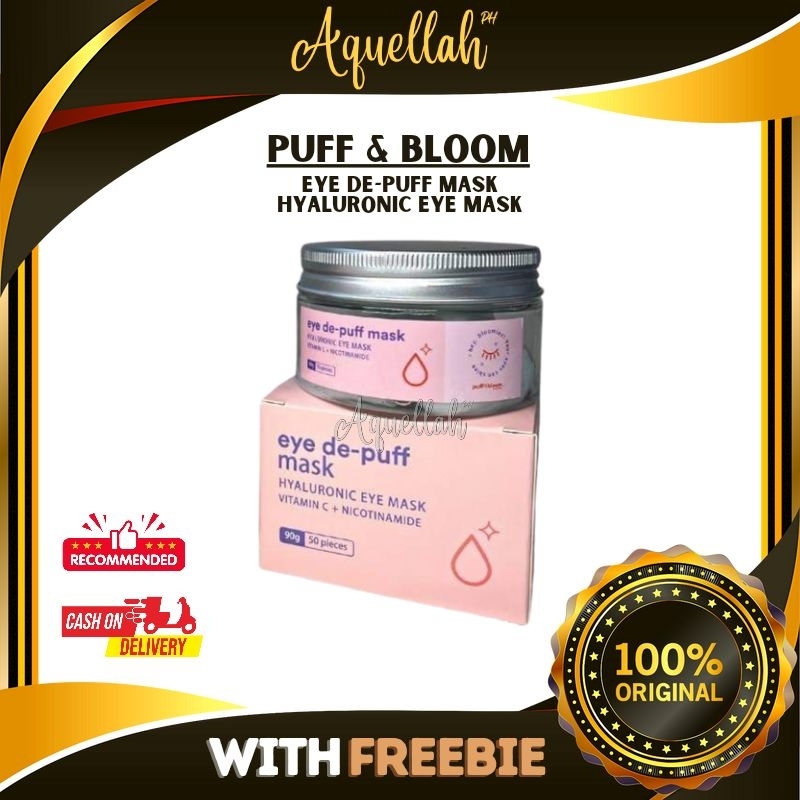 PUFF & BLOOM | Eye De-Puff Mask Hyaluronic Eye Mask Vitamin C+ ...