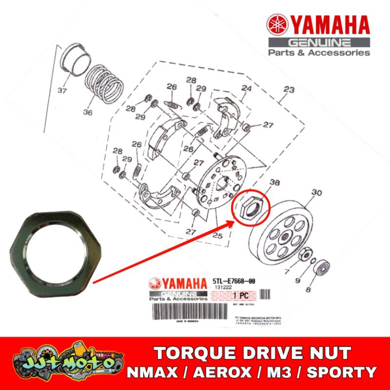 TORQUE DRIVE NUT - NMAX/AEROX/M3/SPORTY | Shopee Philippines