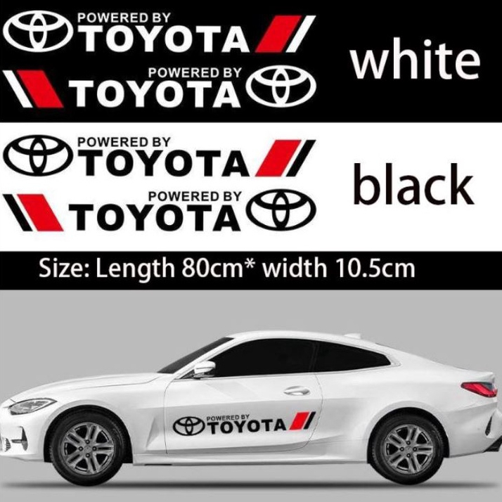 New Arrival TOYOTA Car logo Styling Door Side Sticker Long Letters Body ...