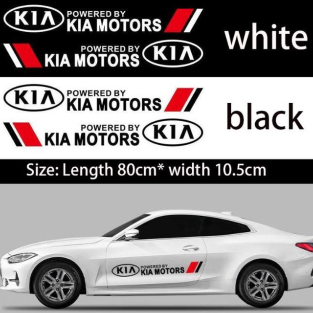 New Arrival KIA MOTORS Car logo Styling Door Side Sticker Long Letters ...