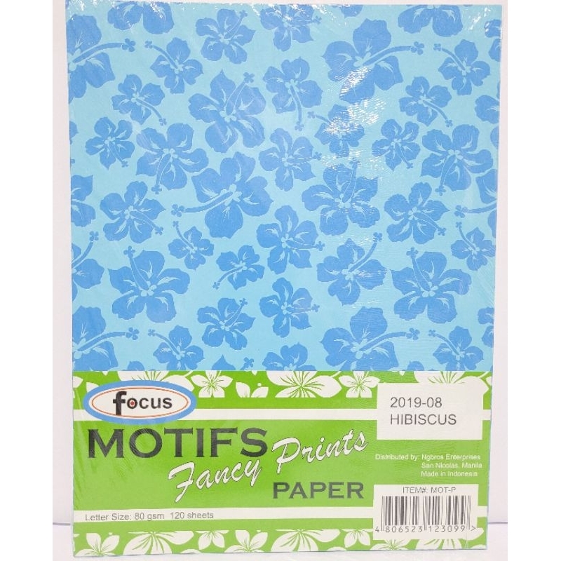 Focus Motifs Fancy Prints Assorted Color Per Ream 120 Sheets 80 Gsm ...