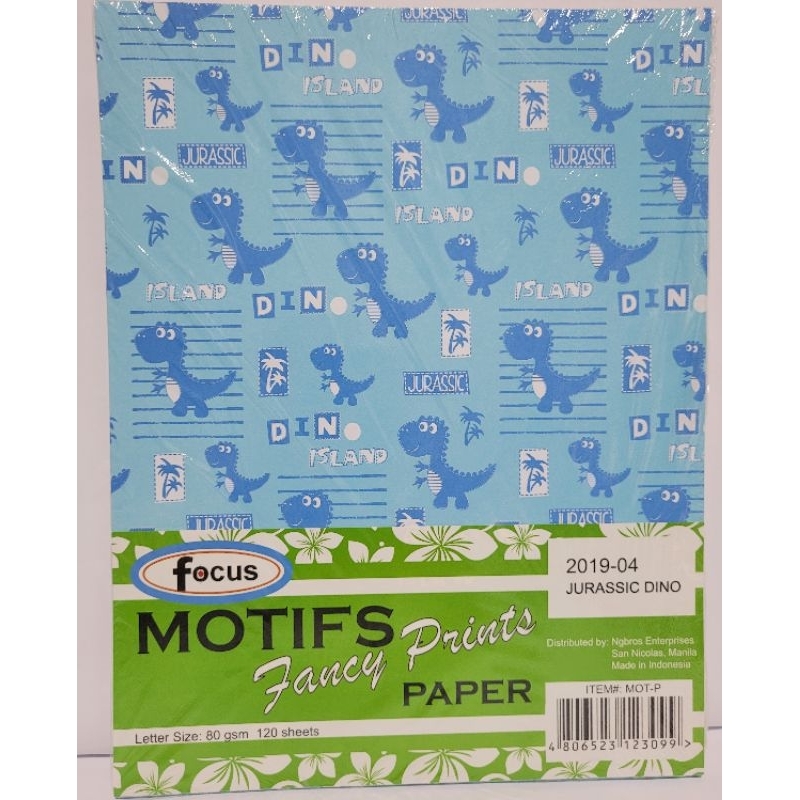 Focus Motifs Fancy Prints Assorted Color Per Ream 120 Sheets 80 Gsm ...