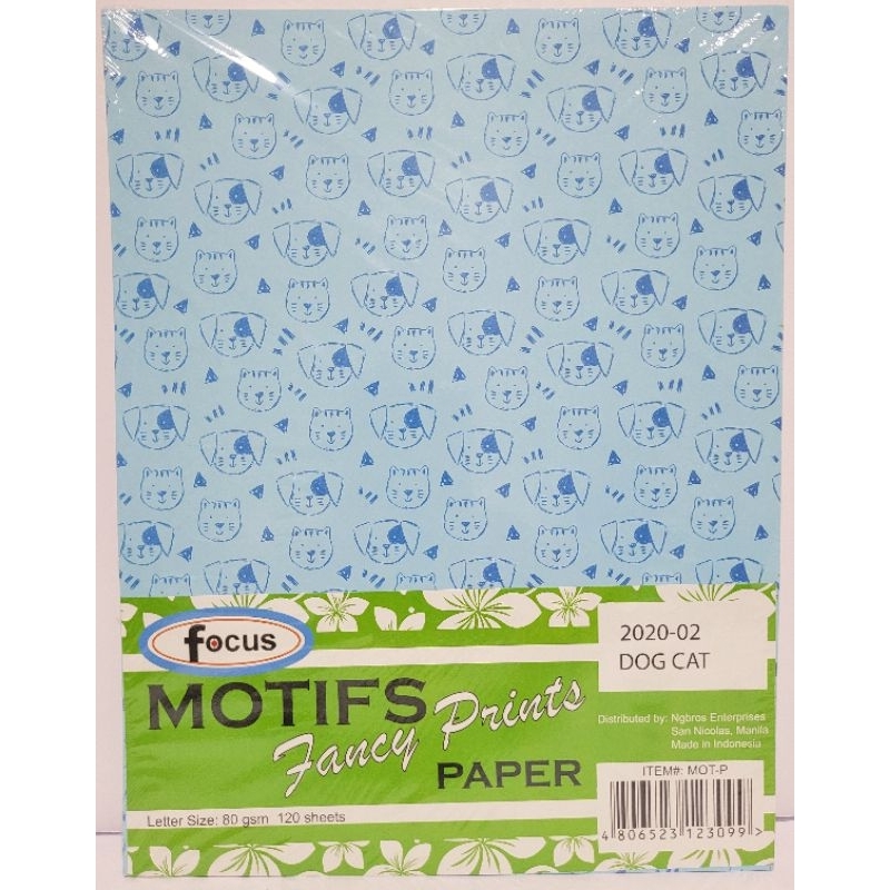 Focus Motifs Fancy Prints Assorted Color Per Ream 120 Sheets 80 Gsm ...