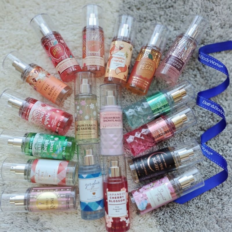 Original Bath & Body Works USA Travel Size Fragrance Mist Mini Mists ...