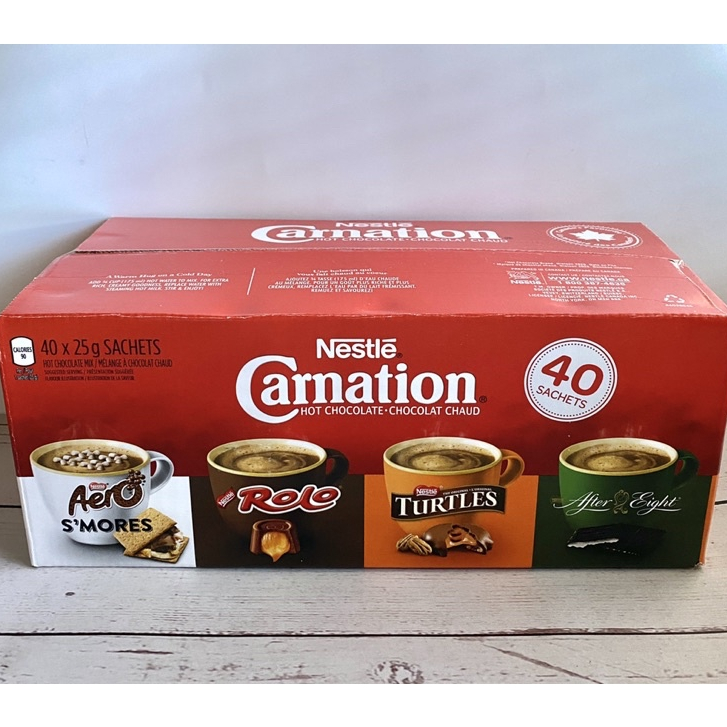 Nestle Carnation Hot Chocolate 40 Sachets from Canada (1 Box) | Shopee ...