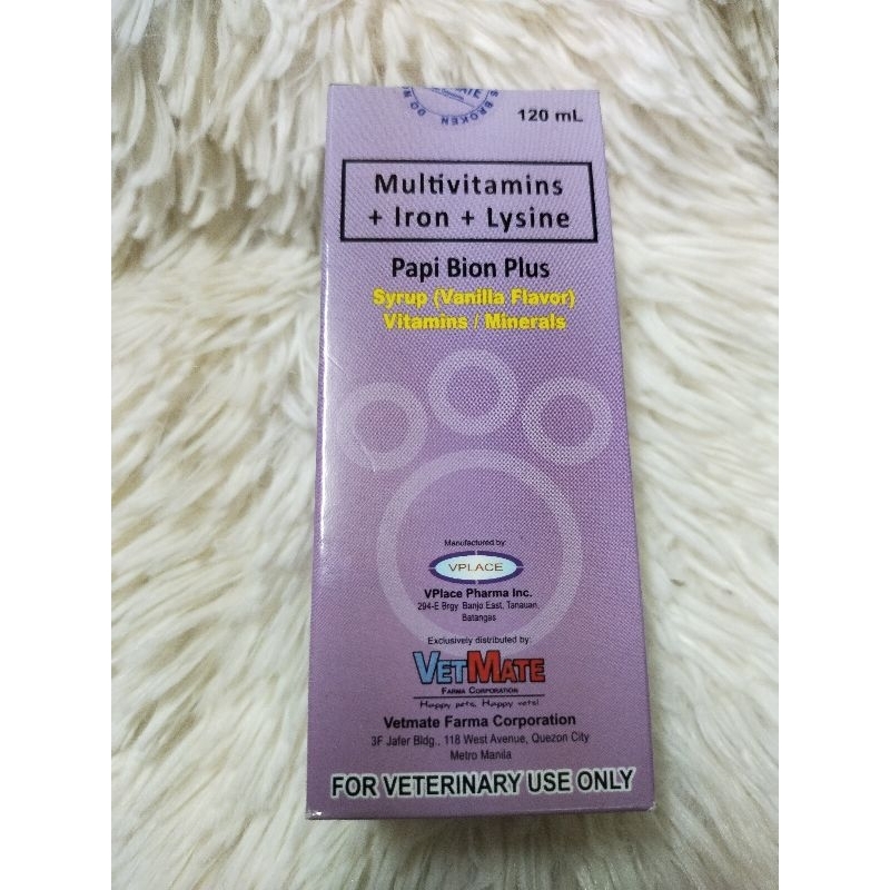 Papi Bion Plus Multivitamins + Iron+ Lysine Vanilla Flavor 120ml ...