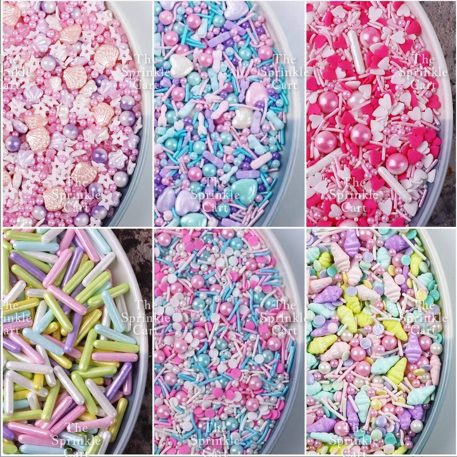 Assorted Design Edible Sprinkles Dragees Baking Sugar Candy Cake ...