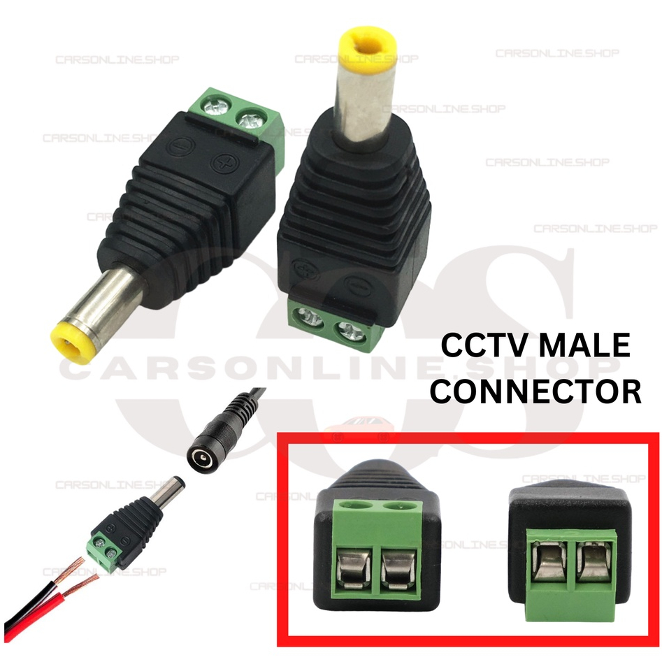 COS DC Male Power Plug Connector CCTV Power Supply Connector Camera ...