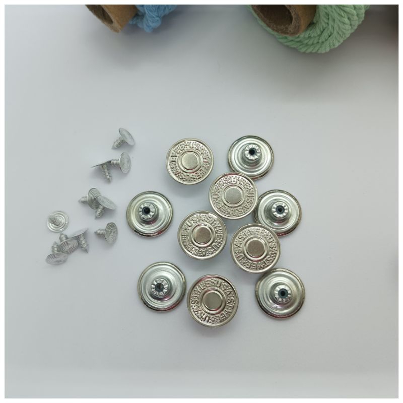 Denim Jeans Buttons/ Metal Tack Buttons ( 5/10 sets ) | Shopee Philippines