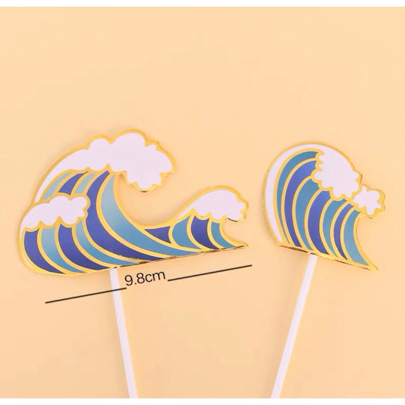 Blue wave wind cardstock cake topper | Shopee Philippines