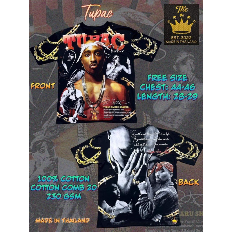 TUPAC AMARU SHAKUR (THE CROWN) | Shopee Philippines