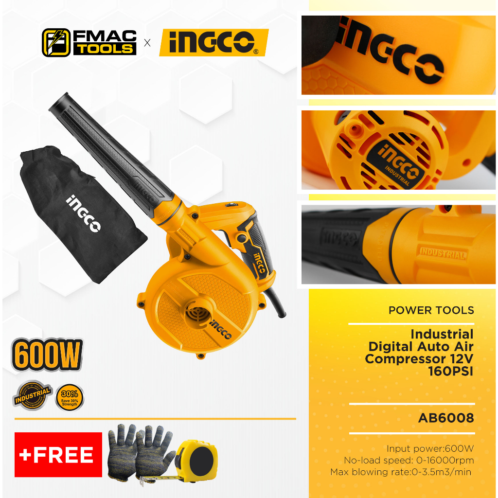 INGCO Industrial Blower Dual Function CPU Dust Extractor and Blower ...