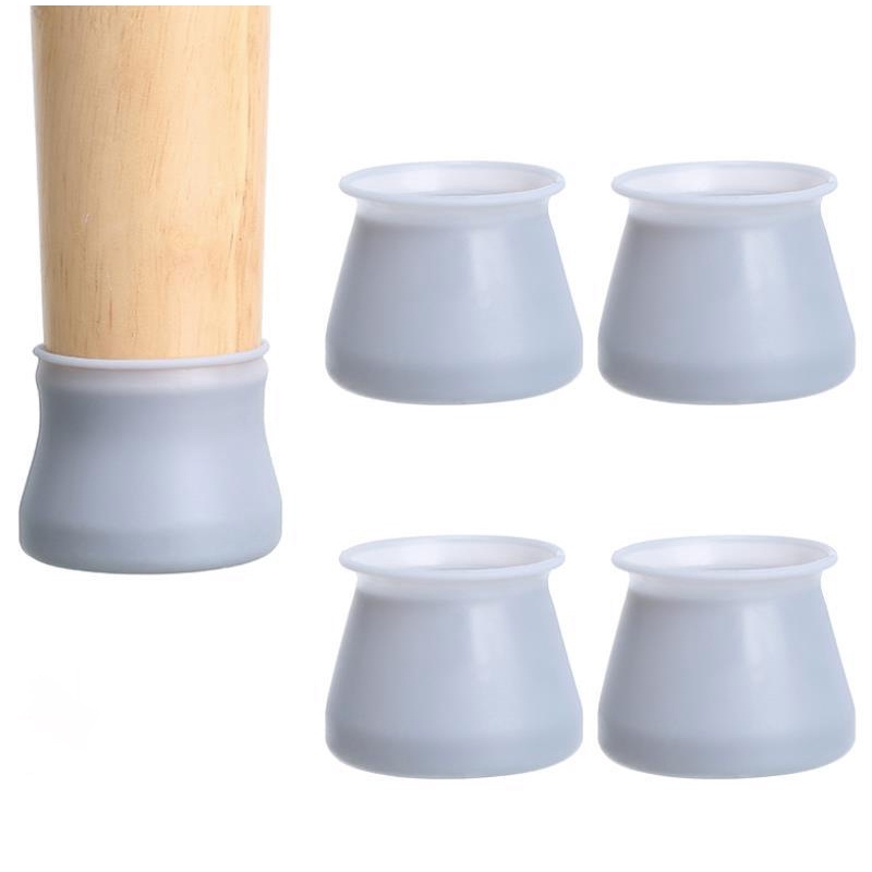 12PCS Furniture Chair Leg Cushion Cover Table Leg Non-slip Mute Rubber ...