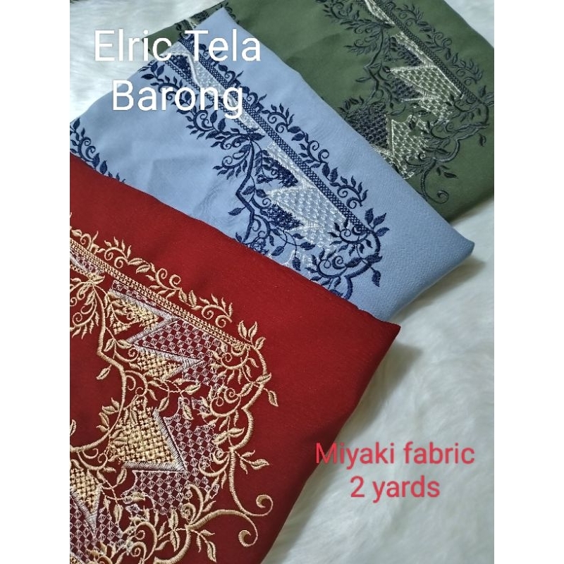 Tela Barong Fabric with burda Miyaki Fabric | Shopee Philippines