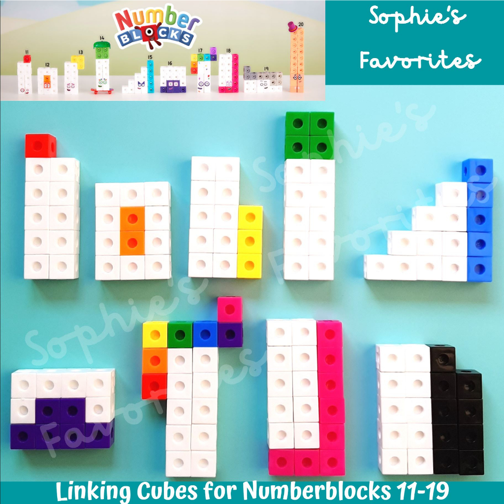 100 pcs WHITE Linking Cubes for Numberblocks 11-19 Snap Cubes Unifix Cubes Manipulative | Shopee ...