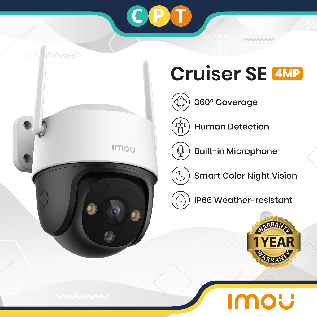 IMOU Cruiser SE 4MP IPC-S41FN 2K Pan/Tilt 355° Color Night Vision ...