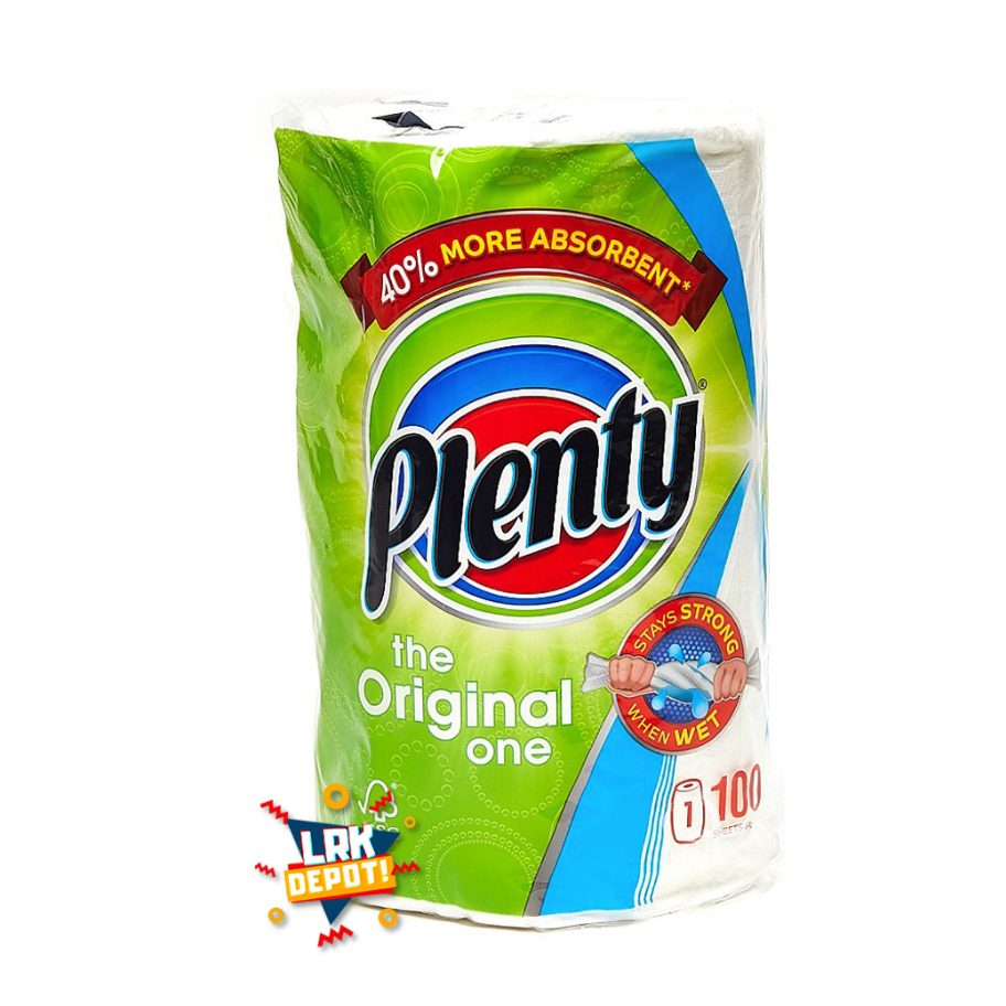 PLENTY Original Kitchen Towel Tissue Roll - (2 ply x 100 sheets per ...