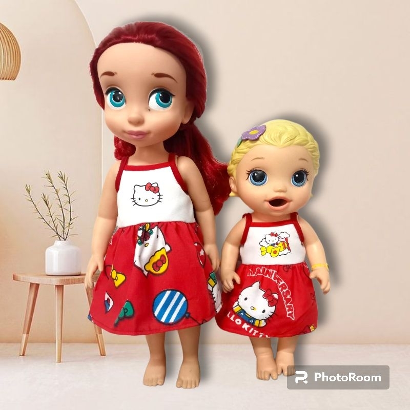 Hello Kitty Strap Dress for 12" Baby Alive and 16" Disney Animator ...