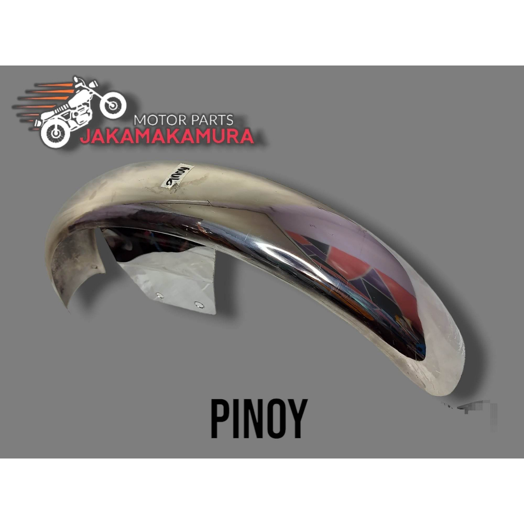 STAINLESS FRONT FENDER PINOY 125/ 155 (Tapaludo) | Shopee Philippines
