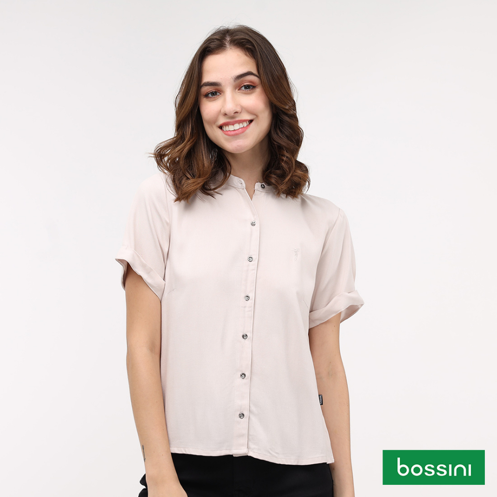 Bossini Ladies Bold Twill Rayon Short Sleeve Blouse OST04-0116 | Shopee ...