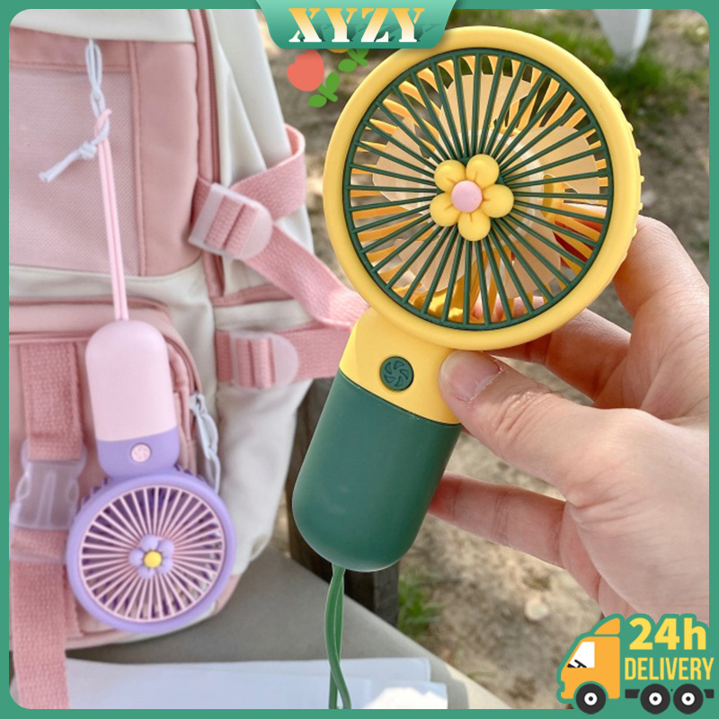 USB charge fan flower mini handheld small fan girls summer portable ...