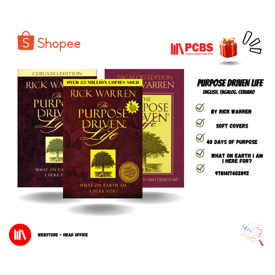 PCBS The Purpose Driven Life (ENGLISH)(TAGALOG)(CEBUANO) Edition by ...
