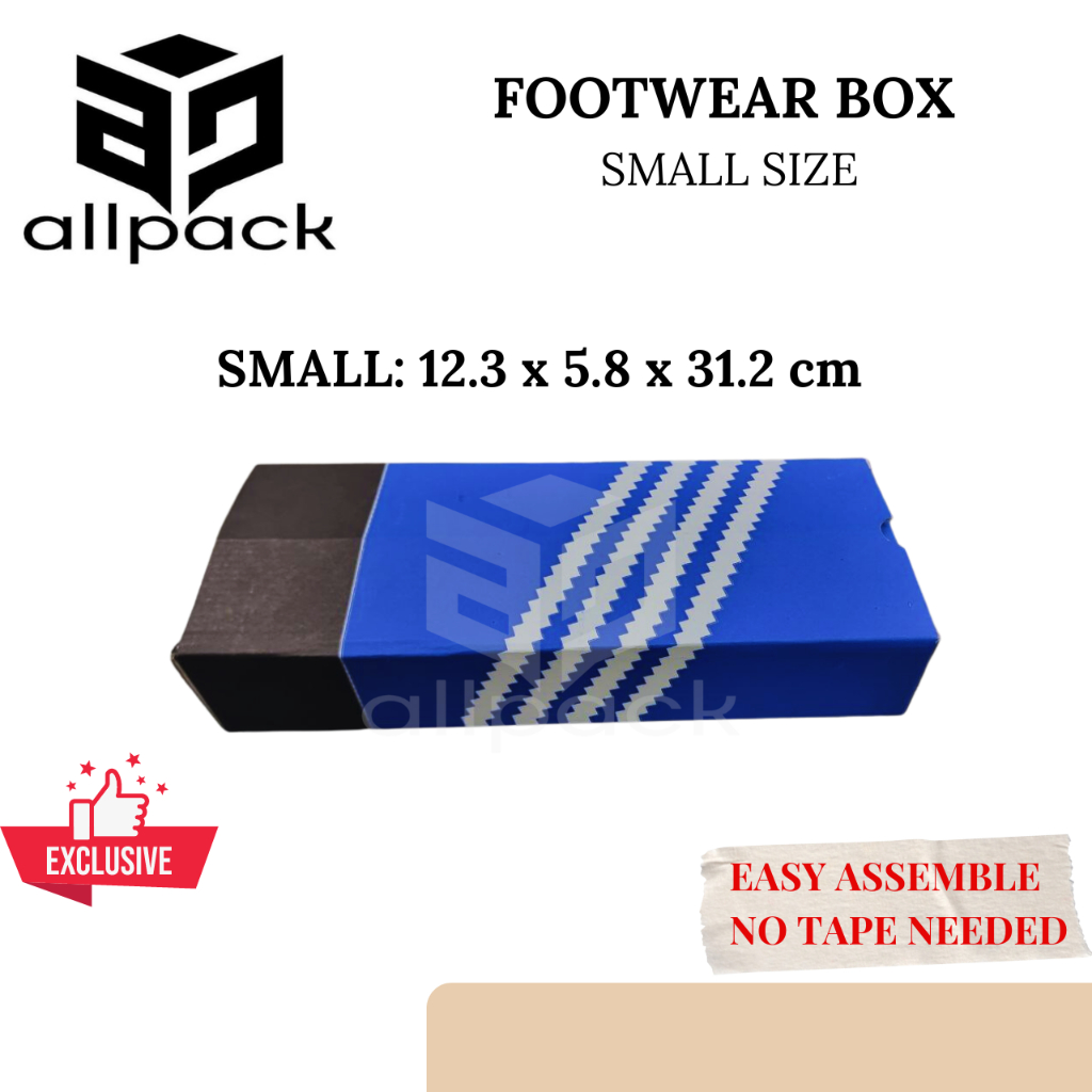 FOUR STRIPES FOOTWEAR SLIPPERS SHOE BOX SMALL | Shopee Philippines