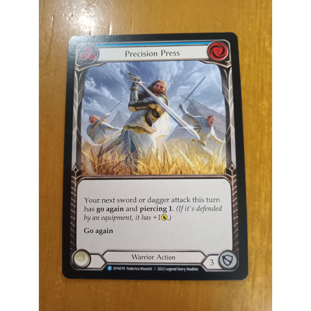 FAB Flesh and Blood TCG: Precision Press Dynasty Rare Warrior Action ...
