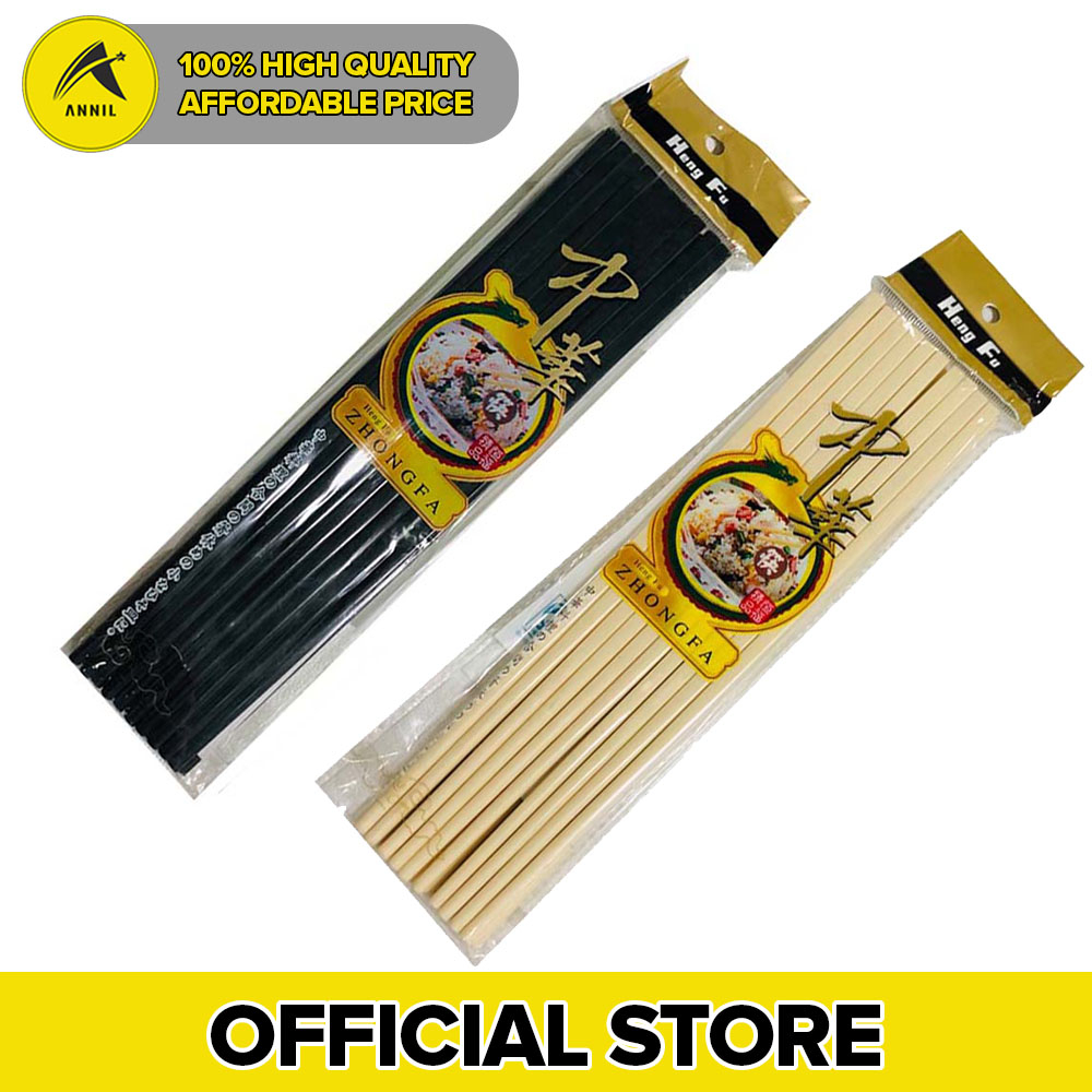 Annil 5 pairs Zhong Fa Black and White Reusable Chop Sticks | Shopee ...