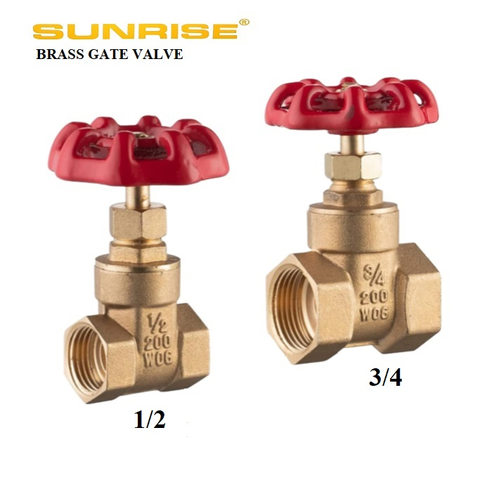 SUNRISE BRASS GATE VALVE ( 1/2, 3/4 ) | Shopee Philippines