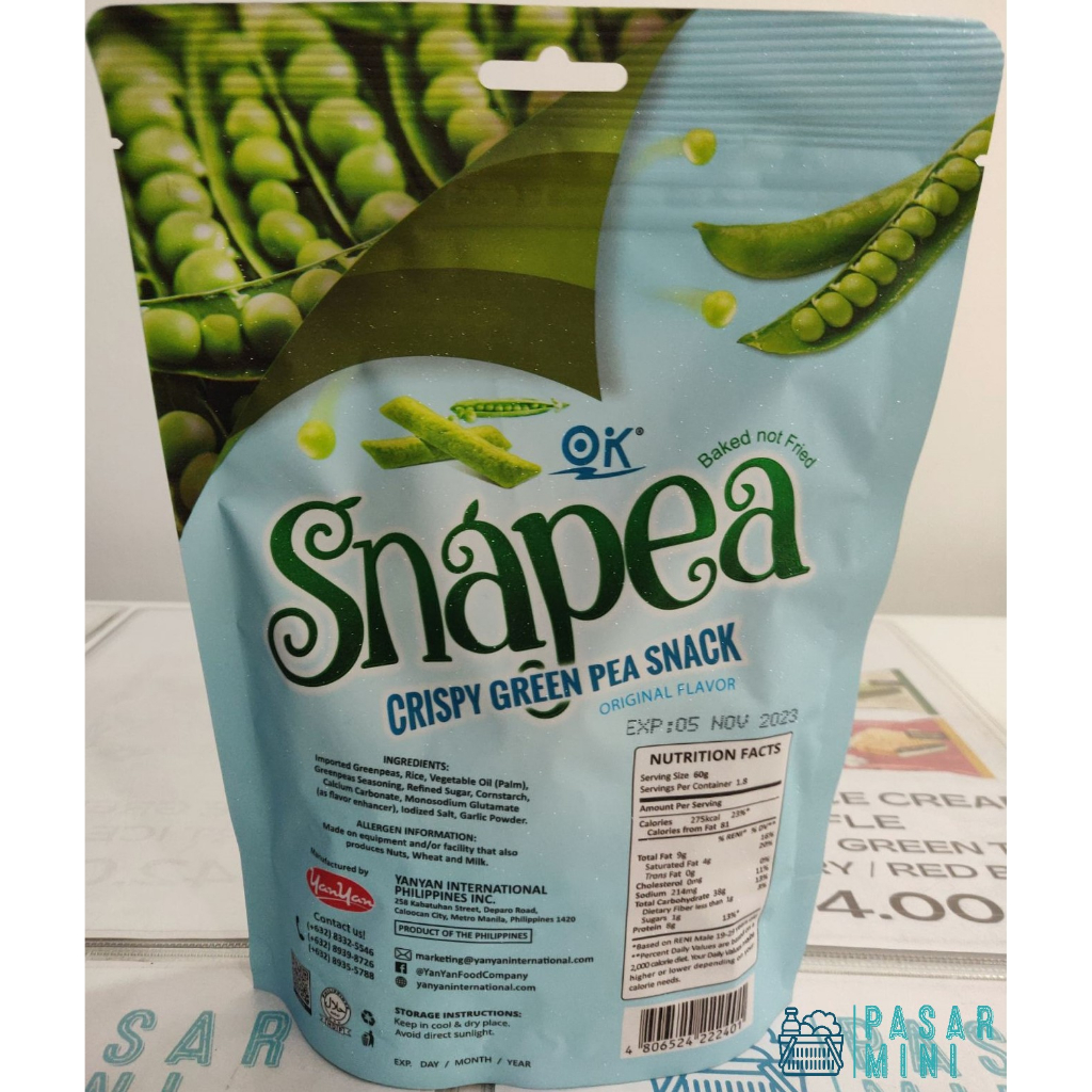Snapea Crispy Green Pea Snack Original, Cheese, Hot & Spicy 108g ...