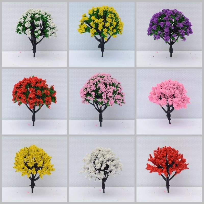 5cm 6cm 8cm Mini Flower Cherry Sakura Landscape Model Tree Diorama ...