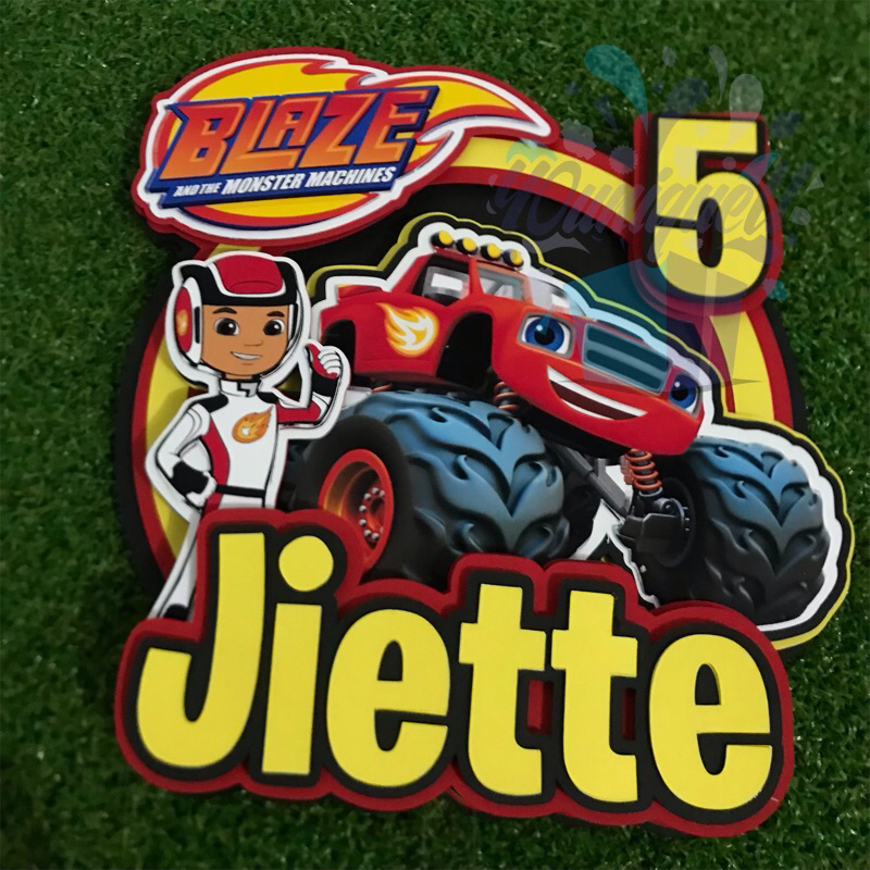 Blaze and the Monster Machines Cake Topper (3D/Layered) | Shopee ...