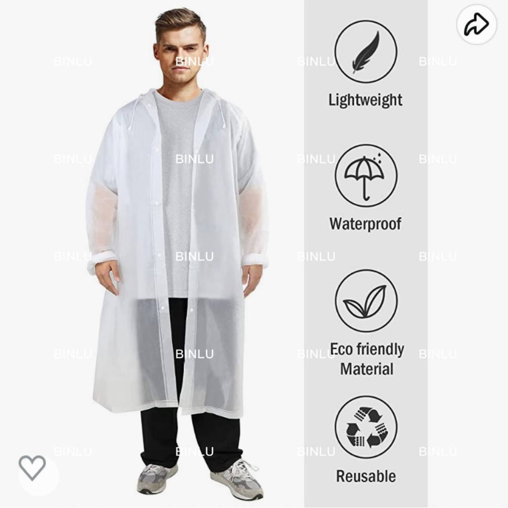 Thick transparent raincoat jacket motorcycle raincoat for men makapal ...