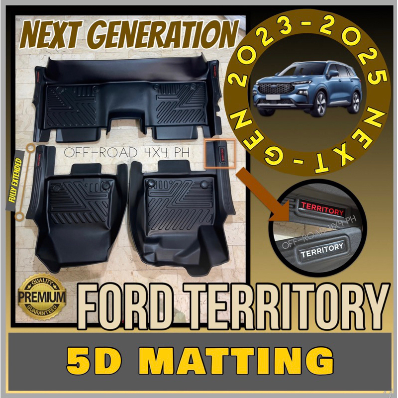 NEXT GEN FORD TERRITORY 5D DEEP DISH MATTING 2023 2024 (fully extended ...