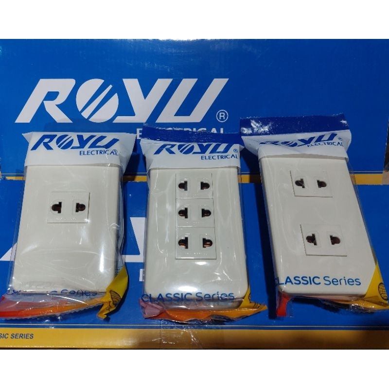 Royu outlet universal classic series 1,2 and 3 gang outlet | Shopee ...
