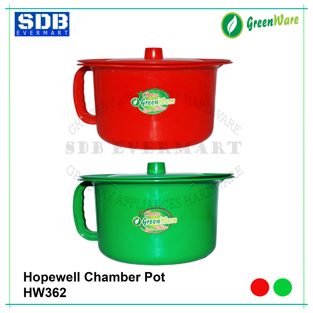 Hopewell-Chamber Pot Arinola-[HW362]-Red Green-1pc | Shopee Philippines