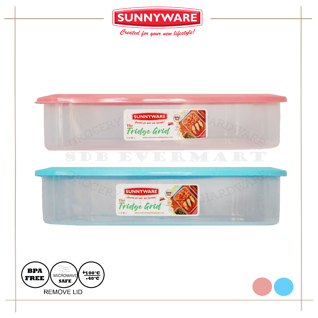 Sunnyware-Food Keeper Fridge Grid Food Storage-5.4L-[824]-Blue Pink ...