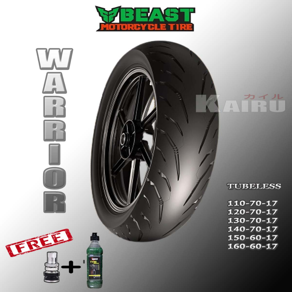 110/70-17 120/70-17 130/70-17 140/70-17 160/60-17 (TL) BEAST TIRE ...
