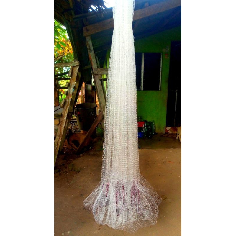 Throwing Fishing Net (0.40 x 13) Dala oLaya cast net 1 finger ang butas ...