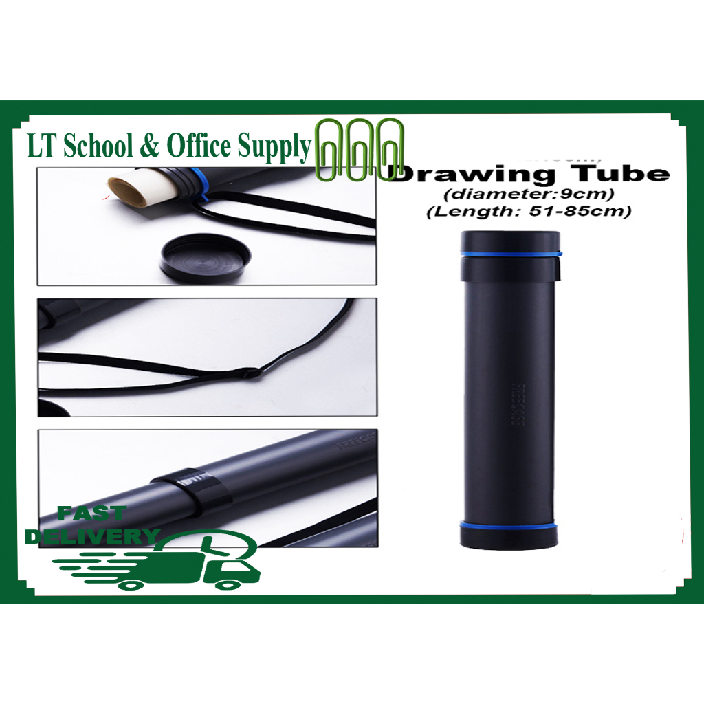 Drawing tube blueprint case adjustable telescoping art tube hard ...